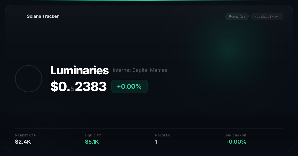 Internet Capital Memes (Luminaries) Price, Chart & Trading